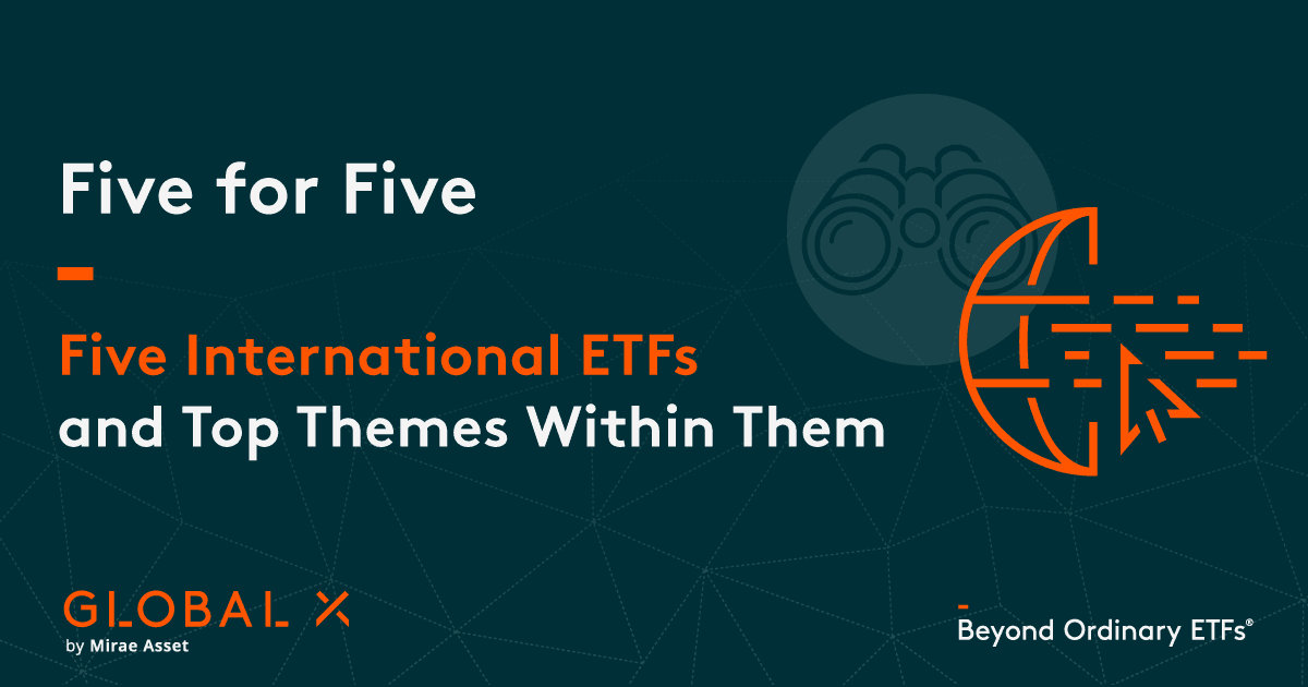 Five for Five: Five International ETFs and Top Themes Within Them